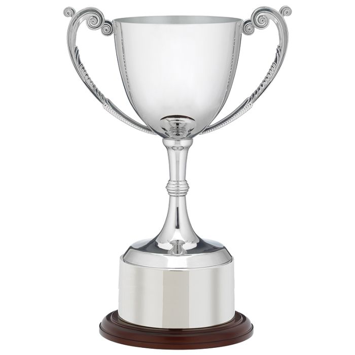 Laurel Nickel Plated Cup with Plinth Band | Timpson