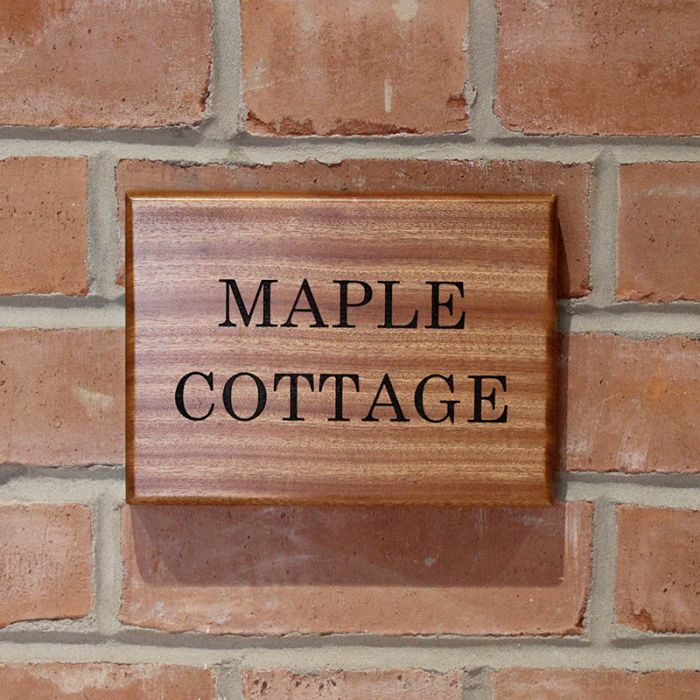 Wooden Rectangle House Sign - (18x10cm) | Timpson