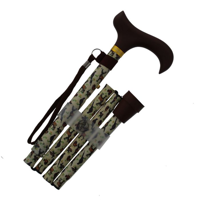 Adjustable Folding Walking Stick - Woodlands | Timpson