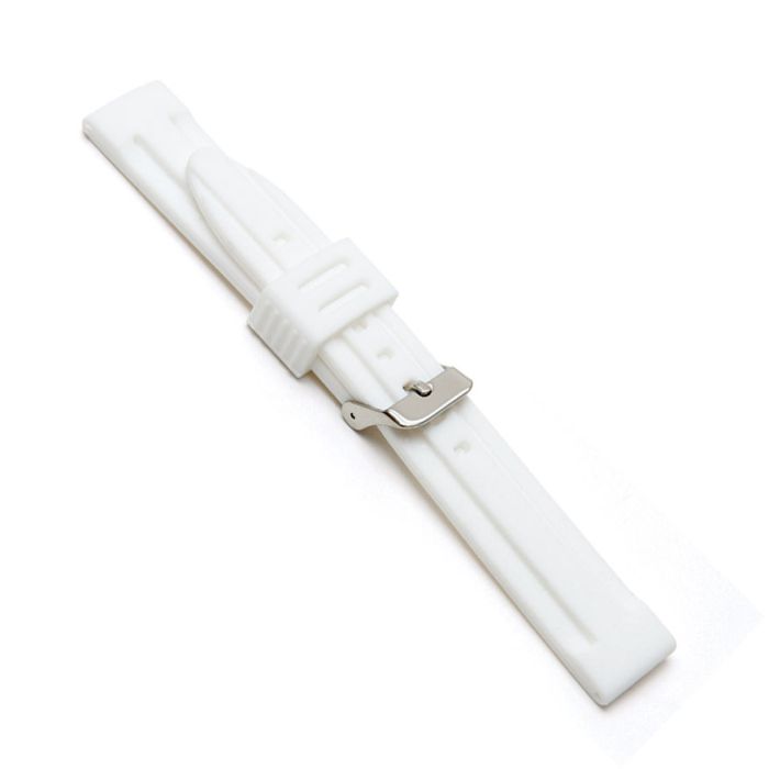 High Grade Silicone Sports Watch Strap - White | Timpson