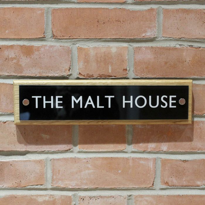 Wood Backed Acrylic Oblong House Sign - (35 x9cm) | Timpson