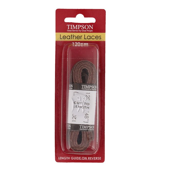 Brown 120cm Leather Laces (7-9 pairs of eyelets)