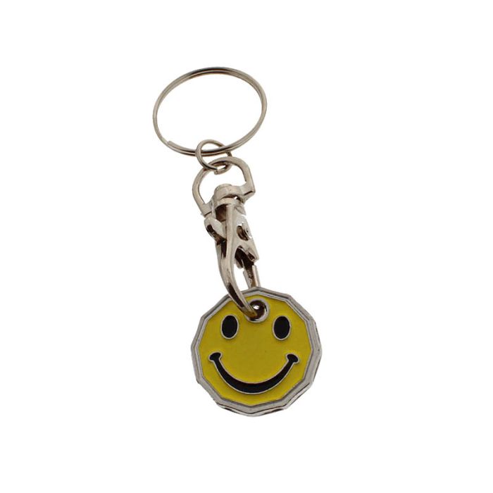 £1 Trolley Token Keyring - Smiley Face | Timpson