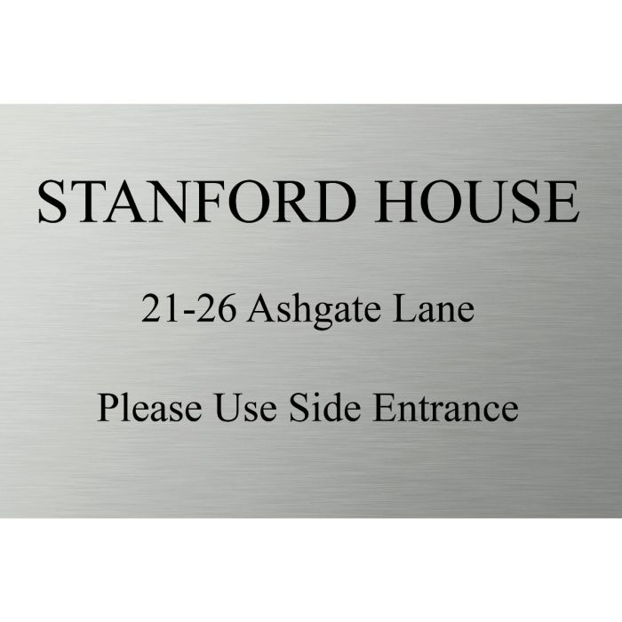 Stainless Steel Rectangle Sign - (15x10cm) | Timpson