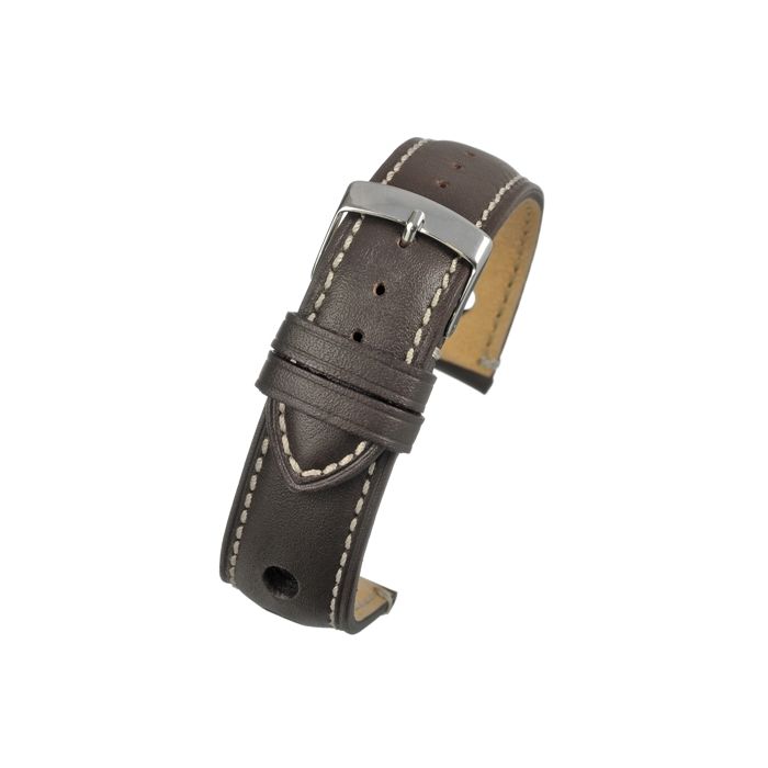 Leather Rally Style Watch Straps avaialble in Black or Brown (18mm - 22mm)