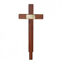 Dark Wood Memorial Cross - (90x30cm) | Timpson