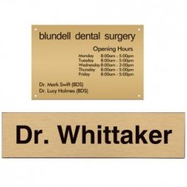 Custom Sized Brass Sign With Personalised Text | Timpson