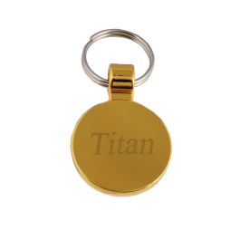 Gold Small Round Pet Tag | Timpson